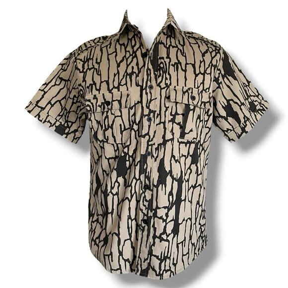 Orvis | Shirts | Vintage Orvis Mens Tree Bark Camo Shirt Sz Medium Tan ...
